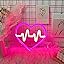 2Pcs Red Led Heart Sign,Battery Powered Neon Heart Valentine's Red Love ...