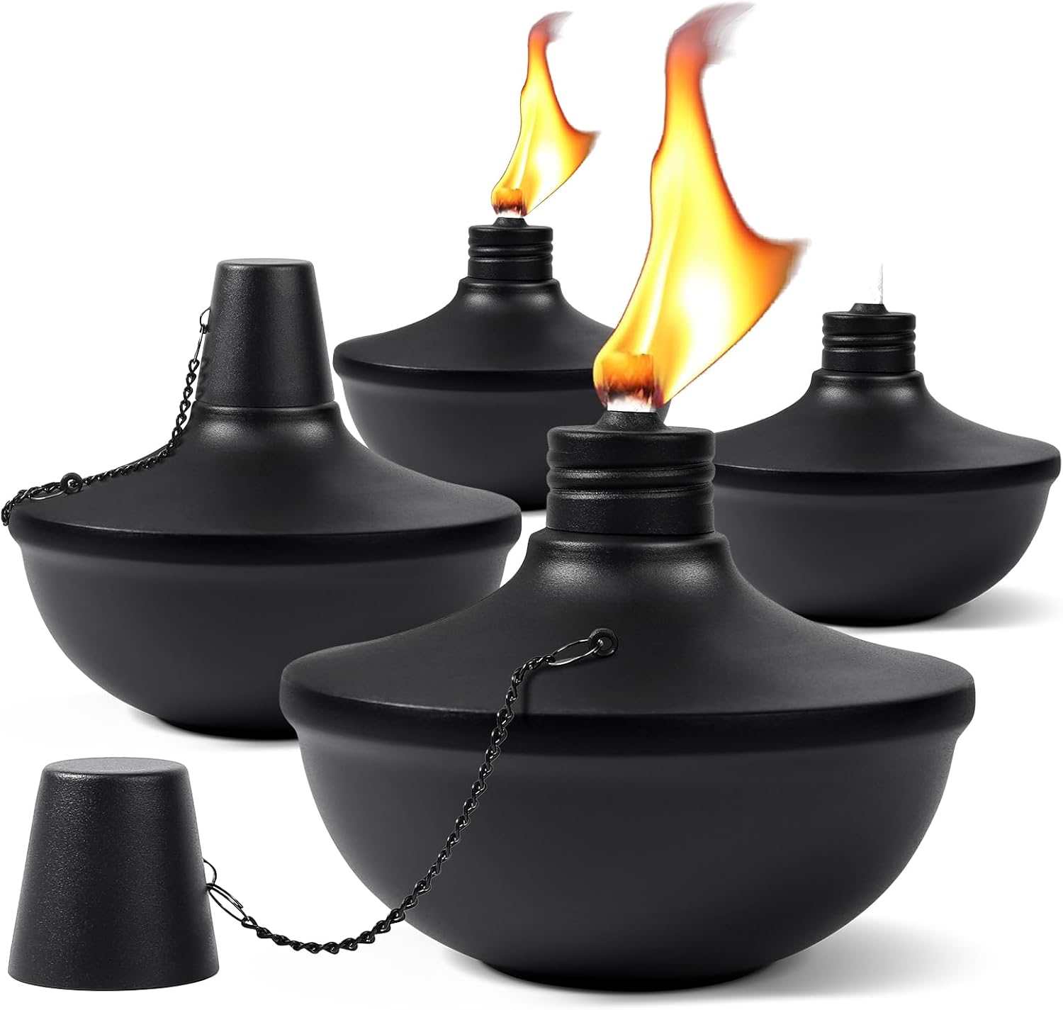 Amazon.com: FAN-Torches 4-Pack Upgraded Tabletop Torches, 24 oz ...