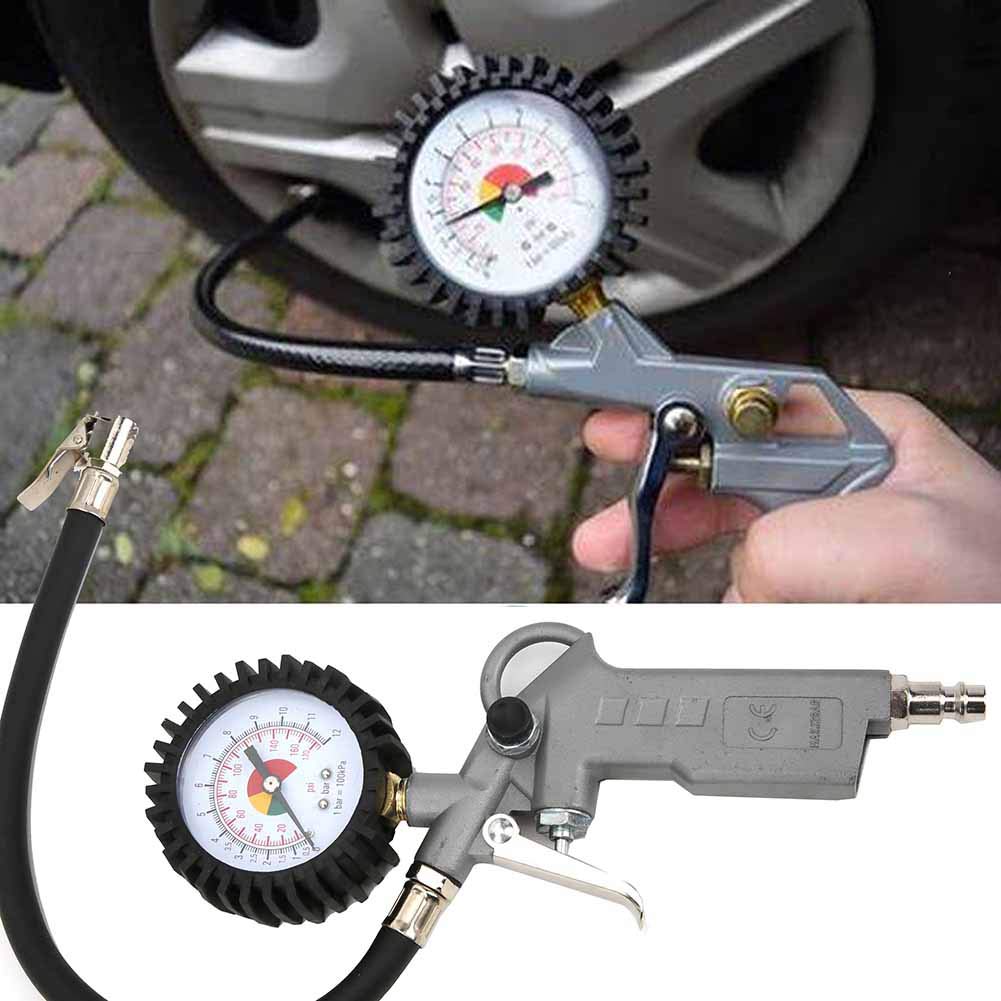 Air Pump Car Tyre Inflator Pressure Gauge For Compressor Gun Japanese ...