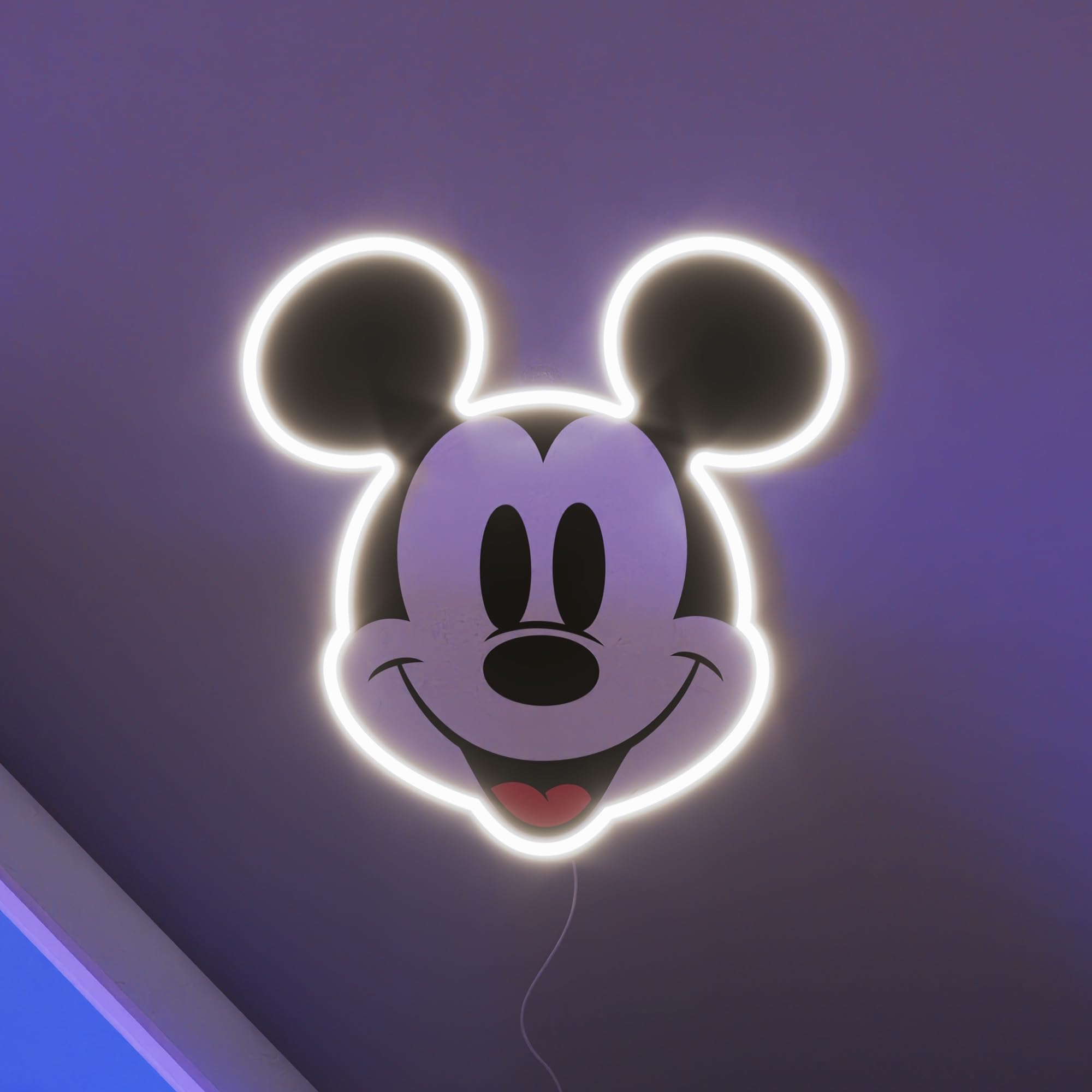 YELLOWPOP Neon Signs for Wall Decor, Disney Mickey Mouse (Printed Face ...