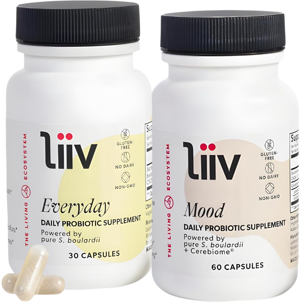 Amazon.com: LiiV Mood Boosting Probiotic & Premium Everyday Probiotic ...