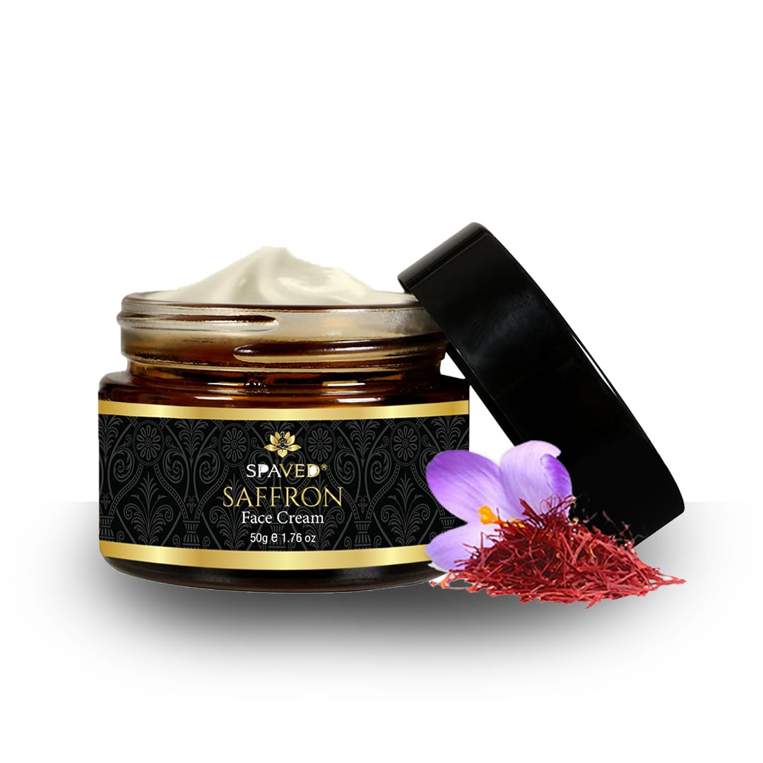 SpaVed Natural, Vegan Saffron Face Cream, day moisturiser for a radiant ...