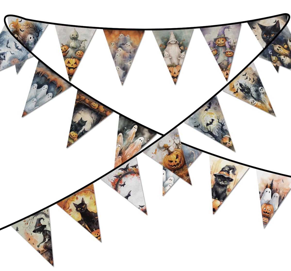 Amazon.com: Vintage Gothic Style Halloween Banner for Halloween Outdoor ...