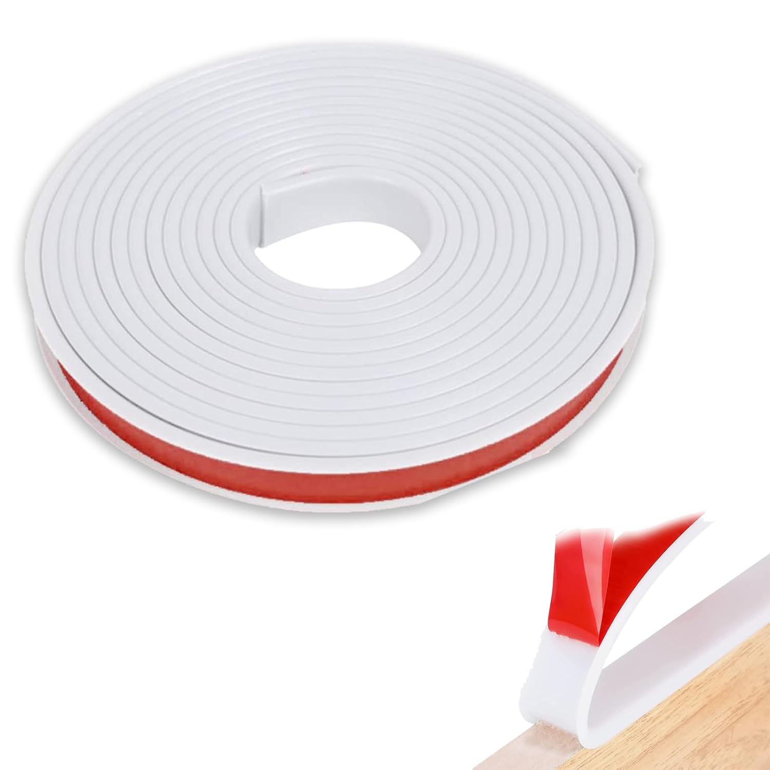 Edging Tape, 5m ×16mm U-Shape Flexible Furniture Edge Banding, Plastic ...