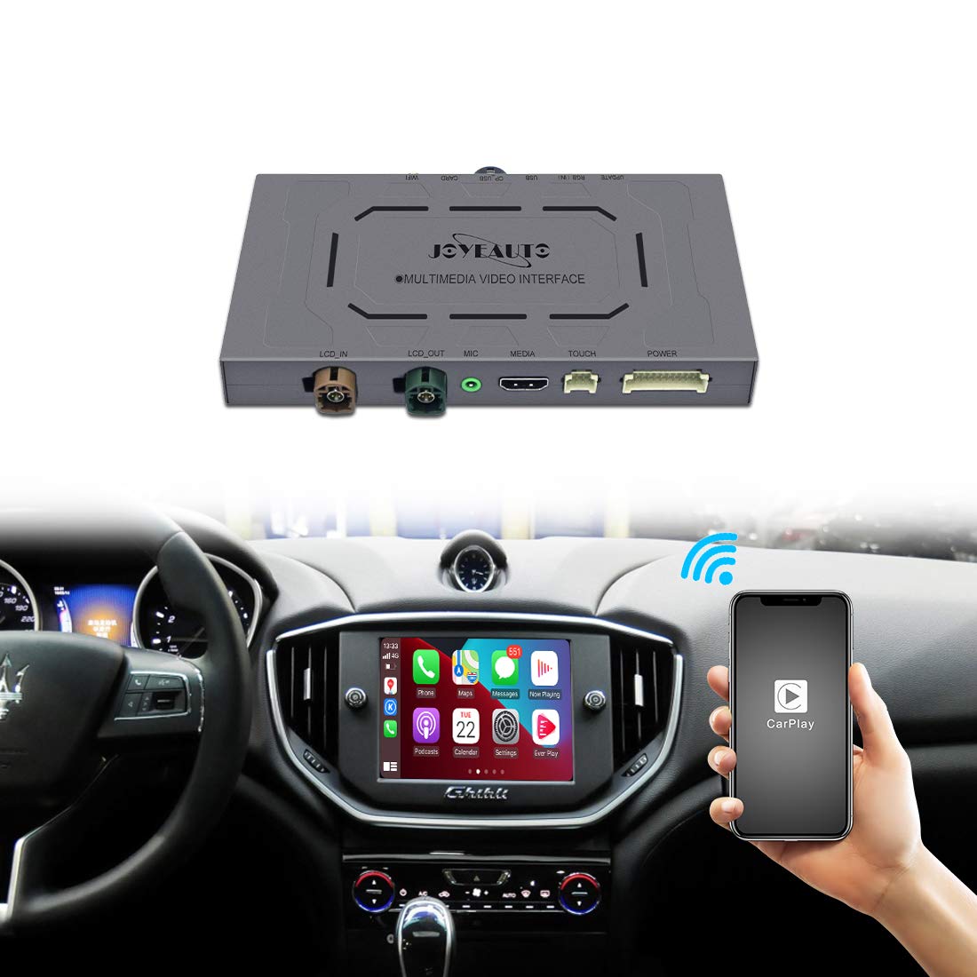 Wireless Carplay Android Auto Retrofit Kit Decoder For Maserati 2014 ...