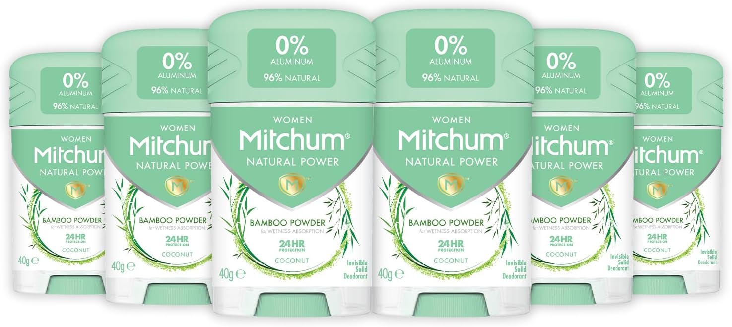 Mitchum Women Natural Deodorant Stick, Aluminium Free, Vegan, 96 ...