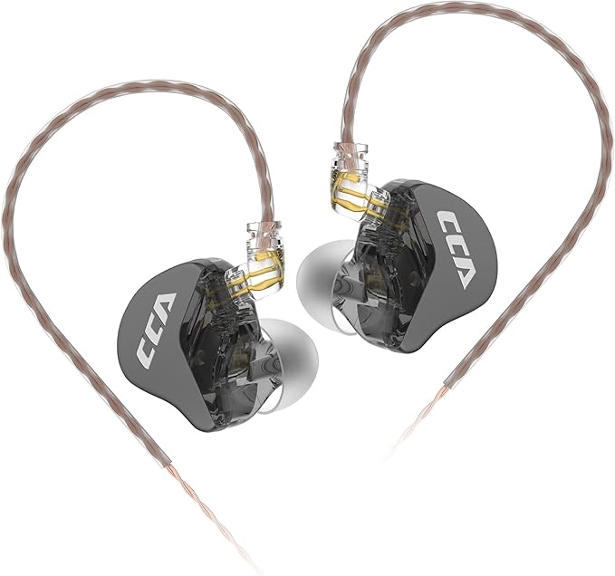 CCA CRA in Ear Earphone, Ultra-thin Diaphragm Dynamic Driver IEM, Clear ...