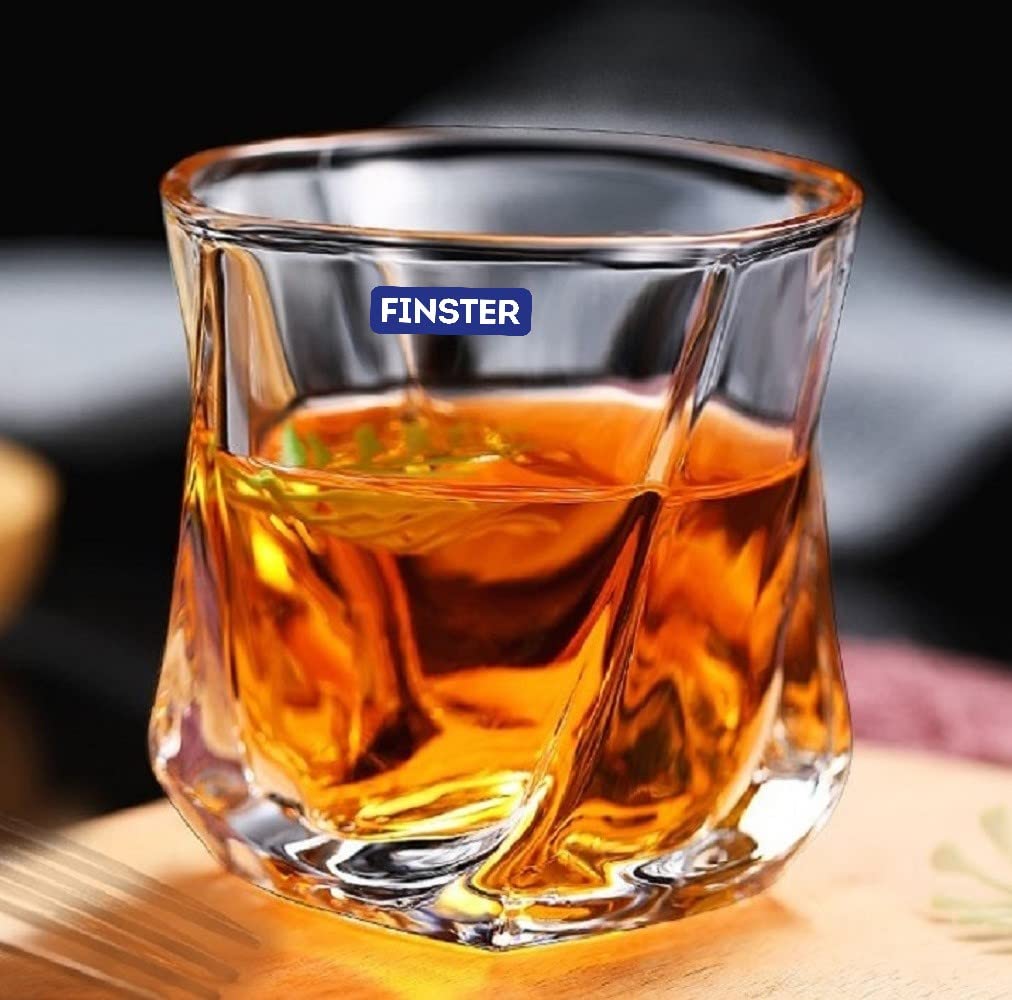 FINSTER Italian Premium Big Whiskey Glasses Set of 12, 310ml ...