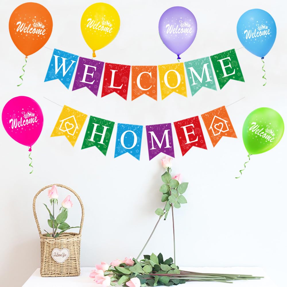 Elicola Welcome Home Decoration Set Welcome Home Bunting Banners and ...