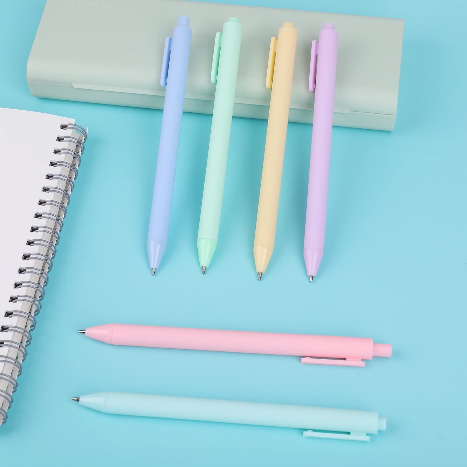 Snapklik.com : Cobee Pastel Black Ink Ballpoint Pens, 6 Pcs 1.0mm ...
