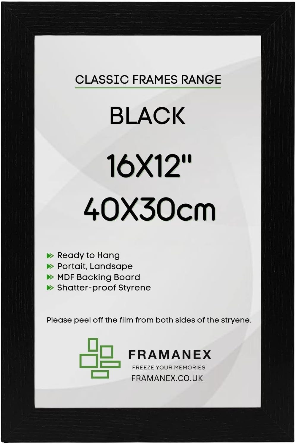 Modern Poster Frames Picture Frames Black White Oak Silver (Black ...
