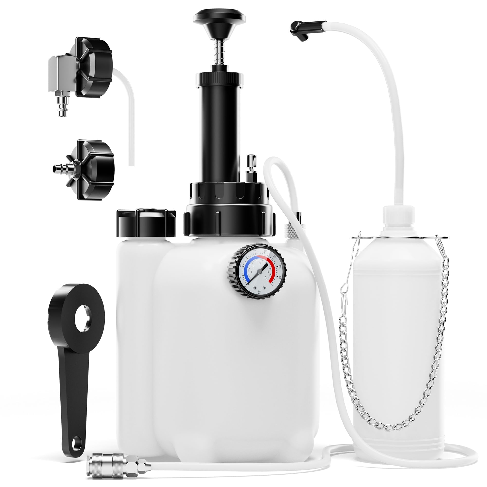 MKING 3L Mannual Brake Bleeder Kit with 3L Brake Fluid Power Bleeder 1L ...