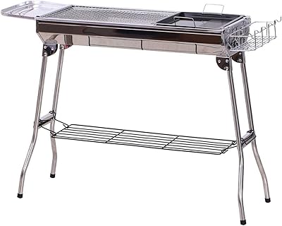 Amazon.com: MangalGrills Stainless Steel Charcoal Portable Grill Kebab BBQ Mangal : Patio, Lawn ...