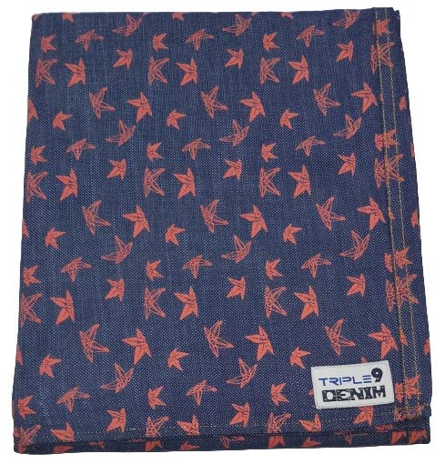 Denim Jeans Lungi - Dark Blue Printed Designer Lungi (Half Star Design ...