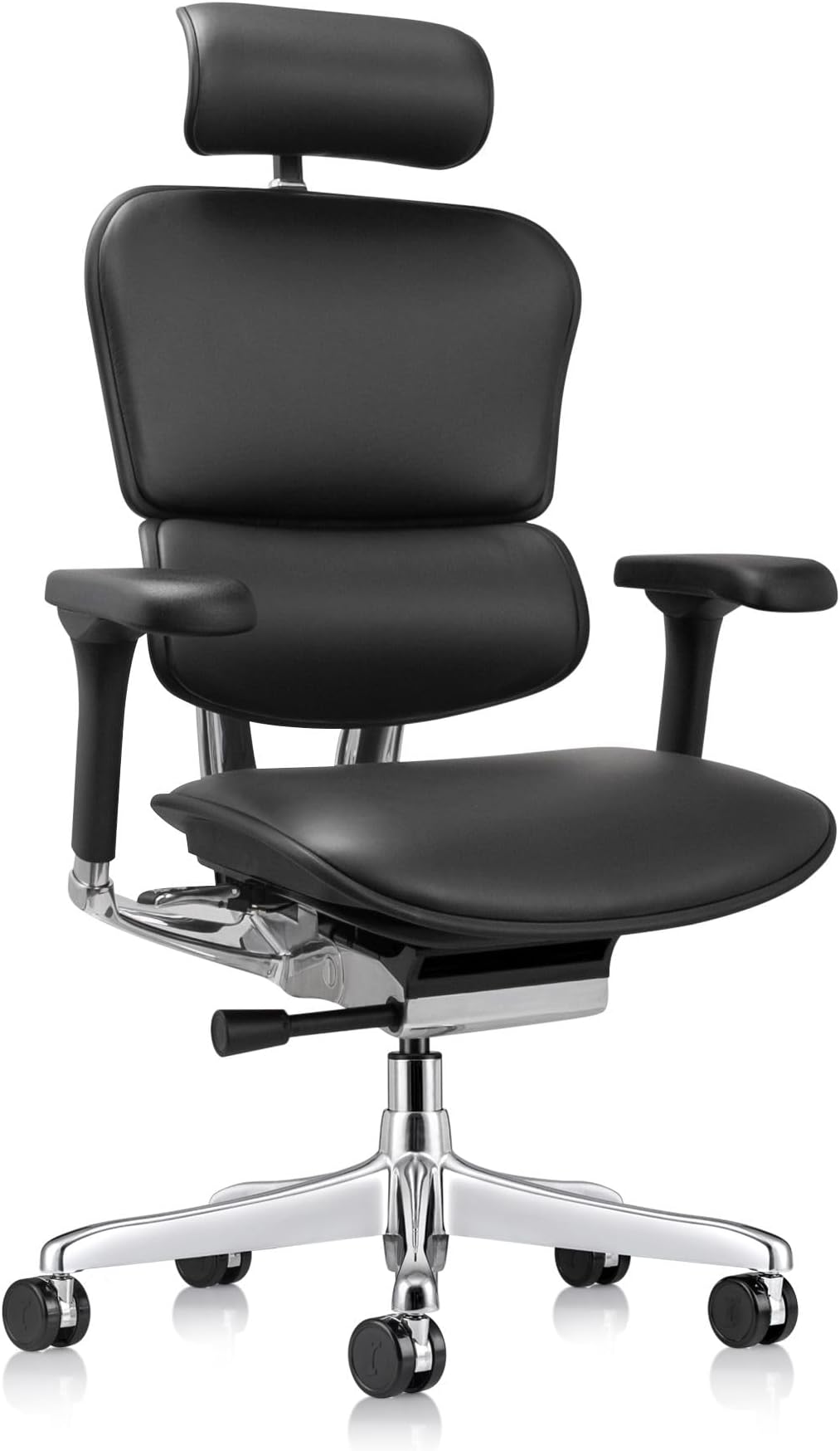 Amazon.com: Eurotech Seating Europa Leather Mid Back Chair, Black ...
