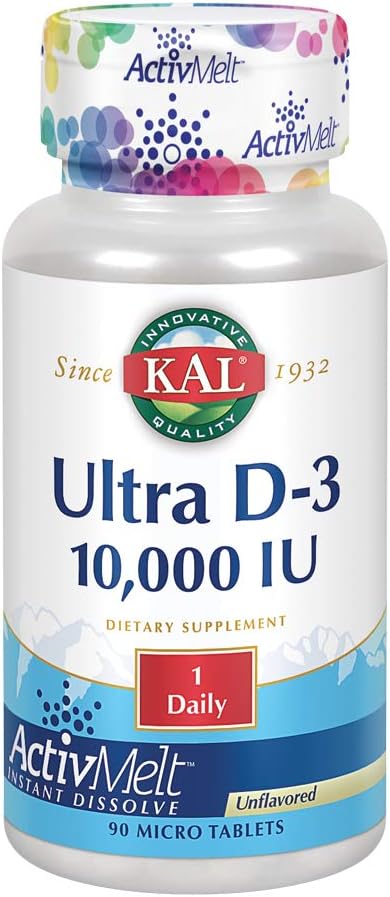 Amazon.com: KAL 10000 Iu Ultra D-3 Tablets, 90 Count : Health & Household
