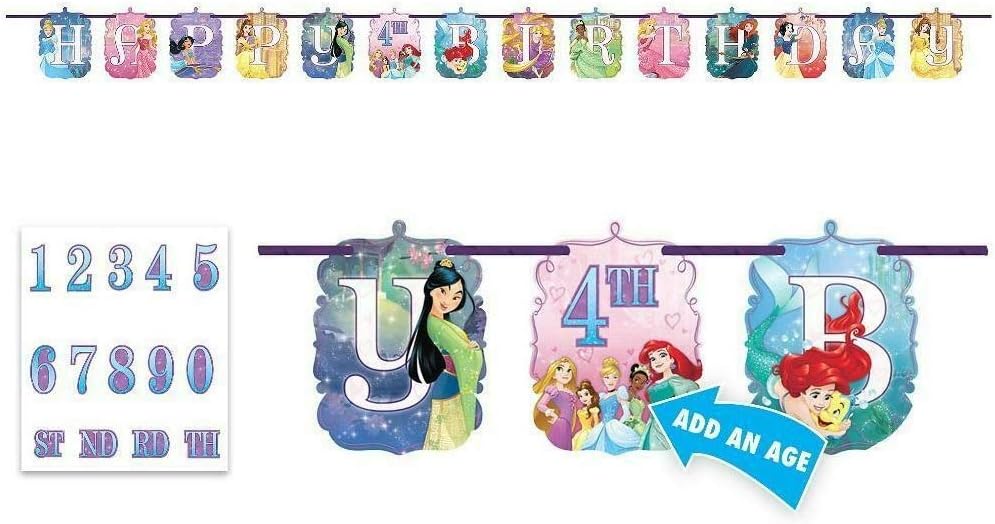 Amazon.com: Ribbon Letter Banner | Disney© Princess Dream Big ...