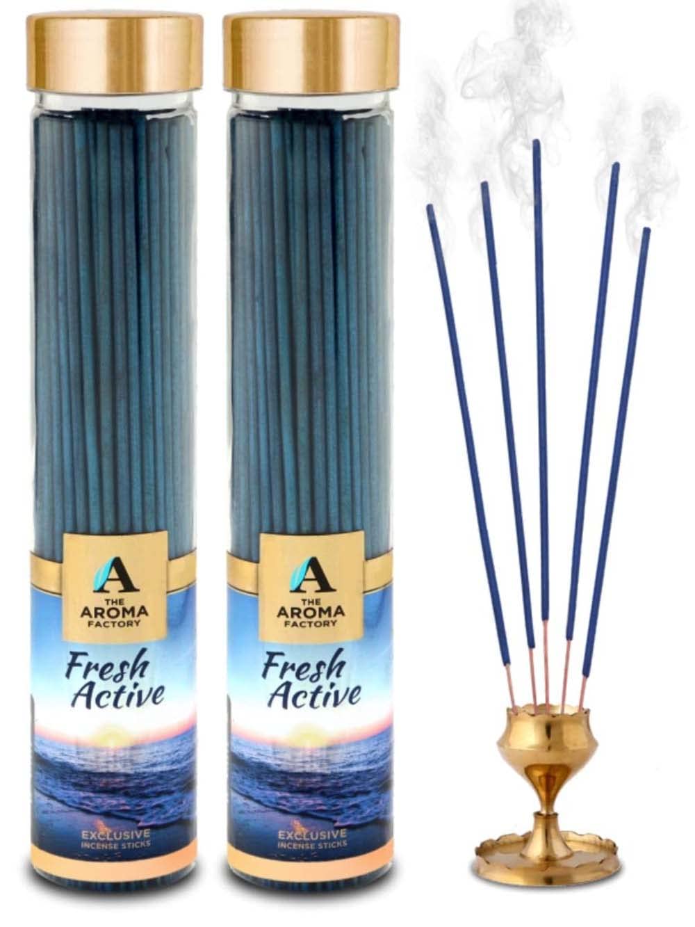The Aroma Factory Fresh Active Agarbatti for Pooja, Luxury Incense ...