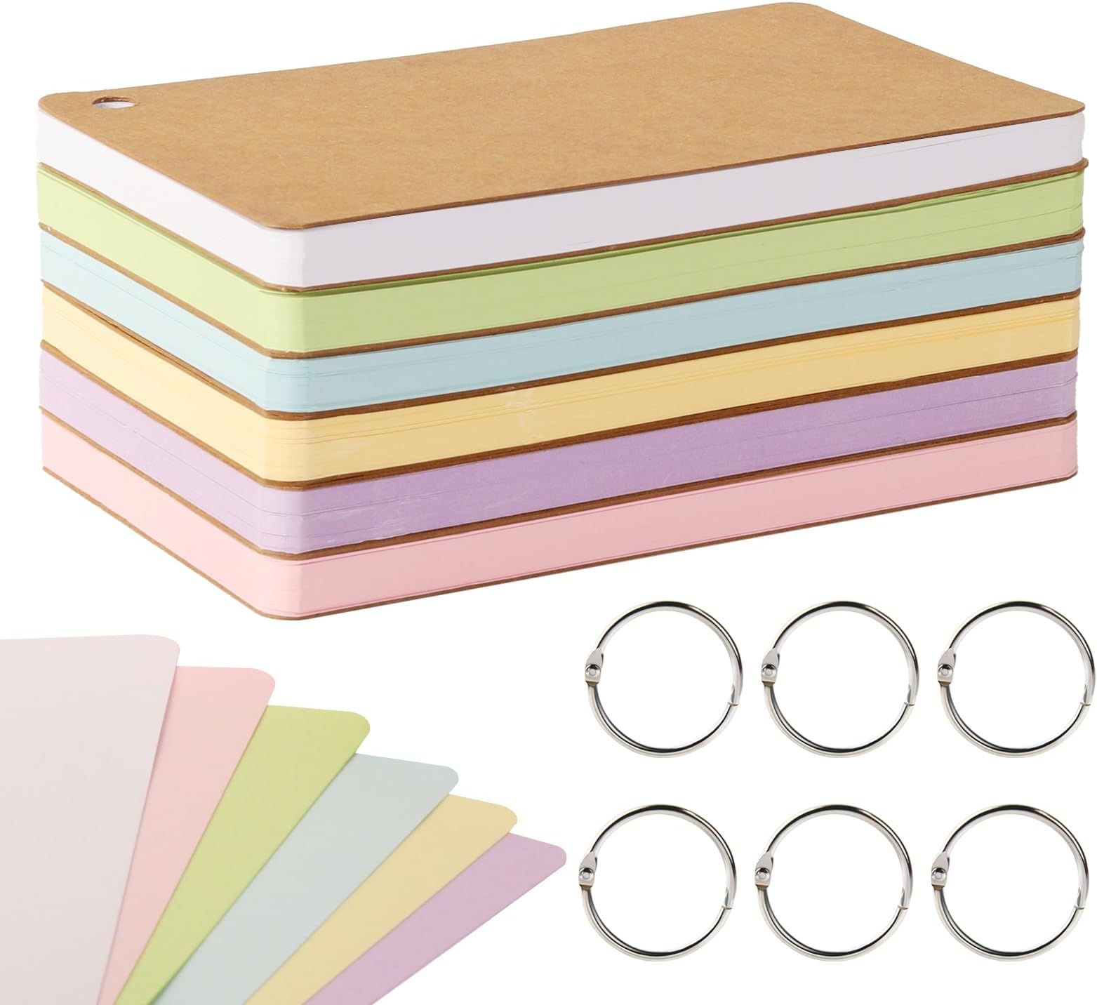 ZMCYN 360 PCS 4x6 Inch Blank Flash Index Cards, Colorful Flash Cards ...
