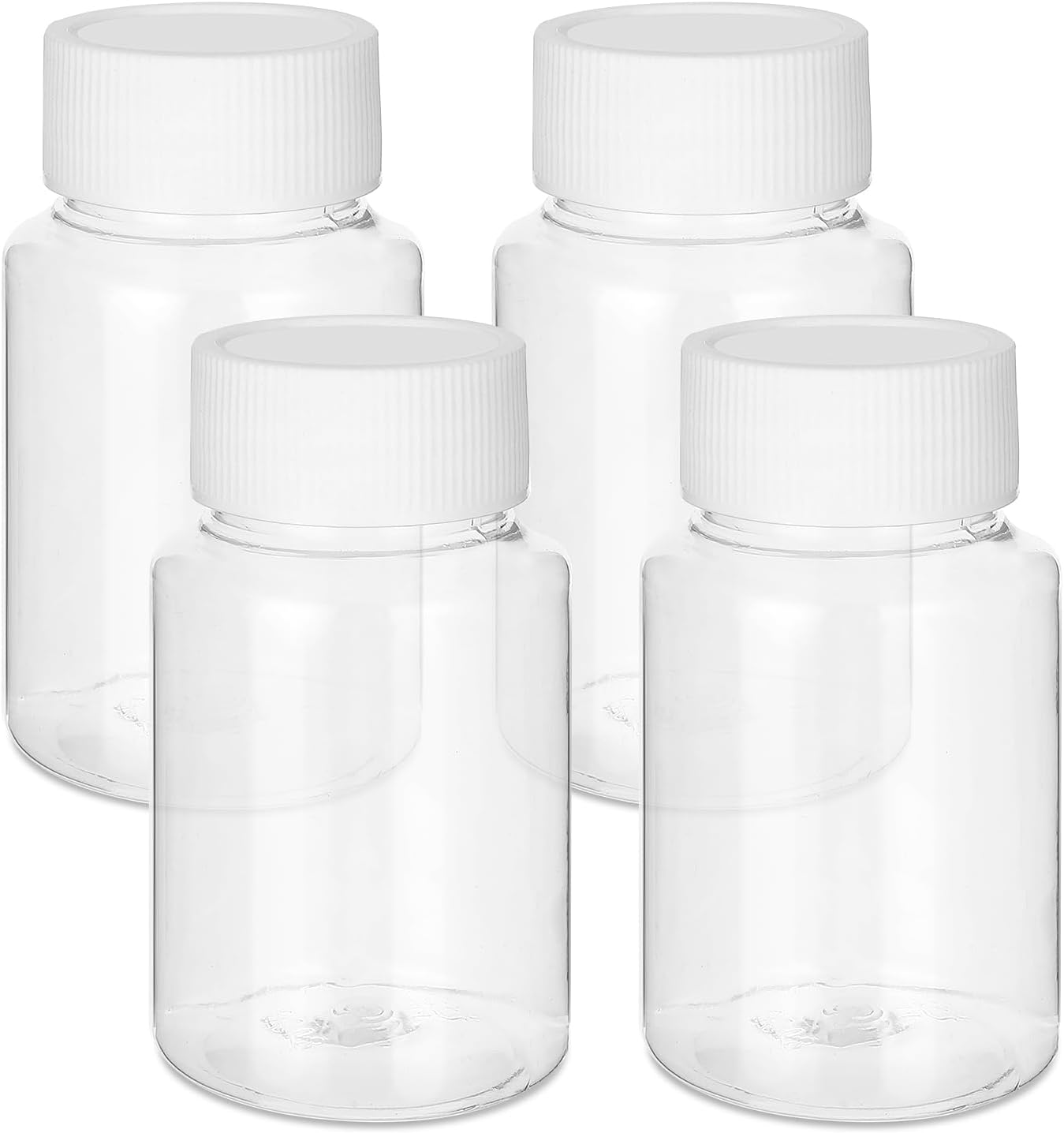 Gjinxi 4Pcs Clear Pill Bottle, 80ml Pill Box Empty Medicine Organizers ...