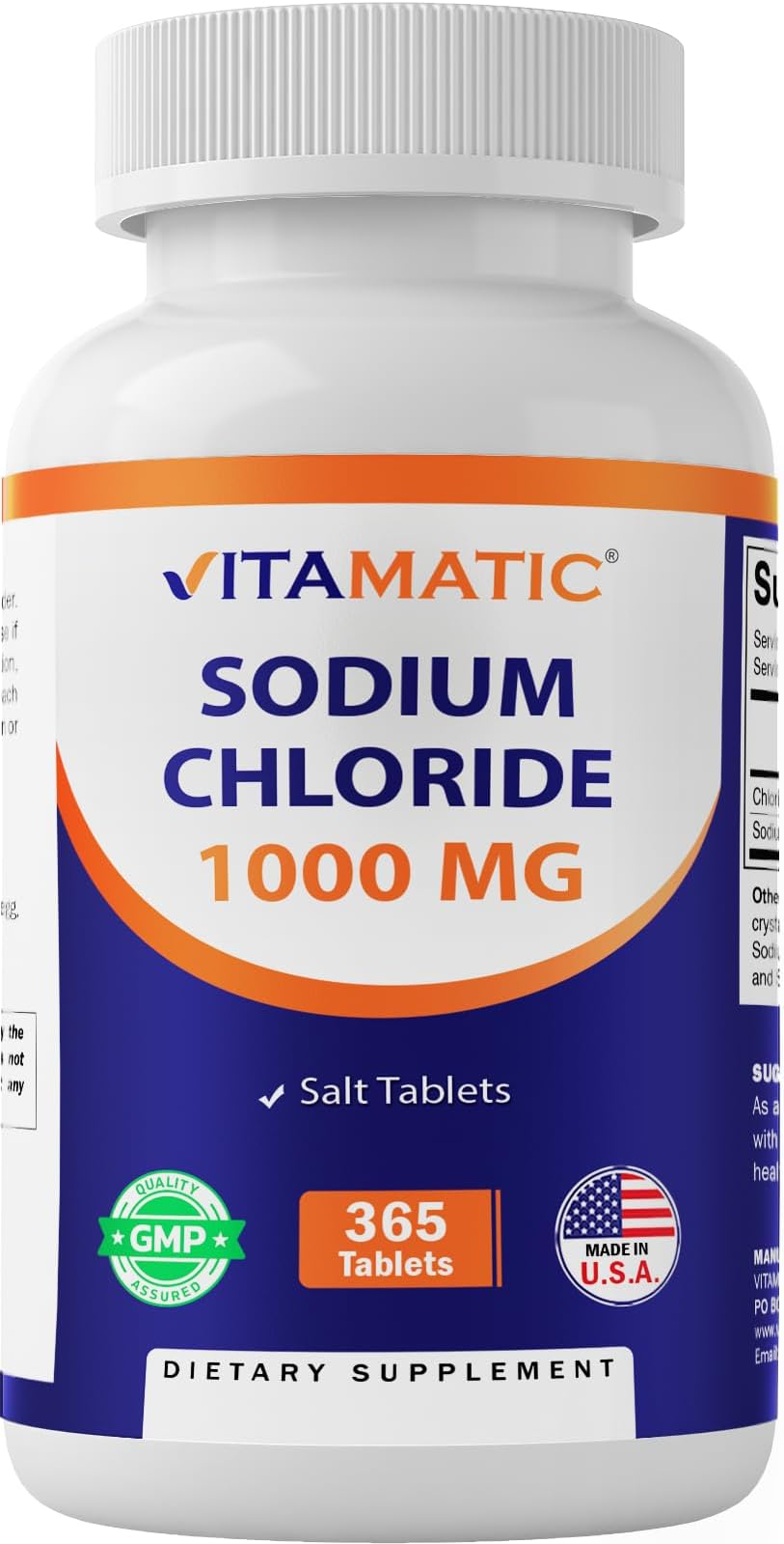 Amazon.com: Sodium Chloride Tablets 1 gm, USP Normal Salt Tablets - 300 ...