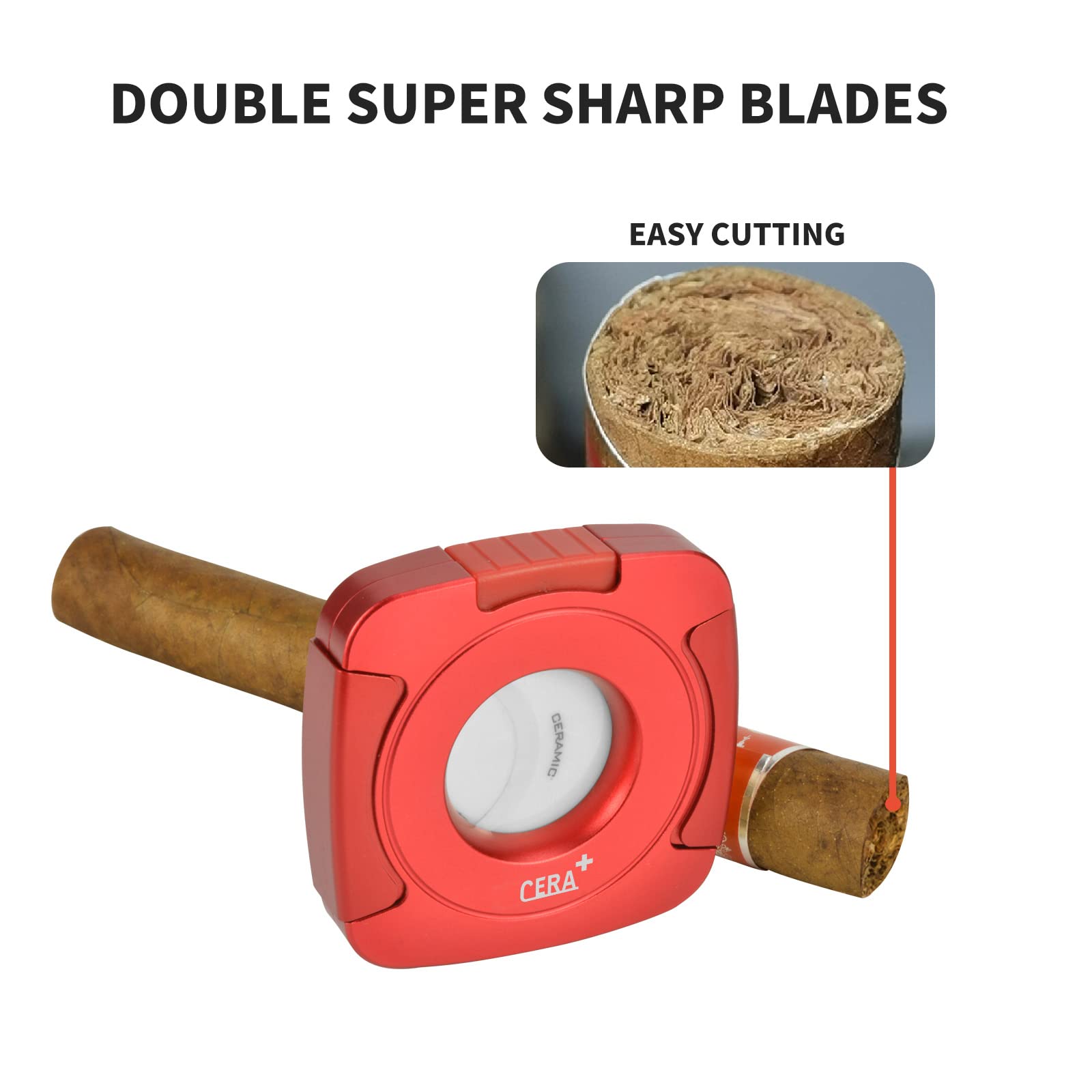 Snapklik.com : CERA+ Ceramic Cigar Cutter, Extremely Sharp Double ...
