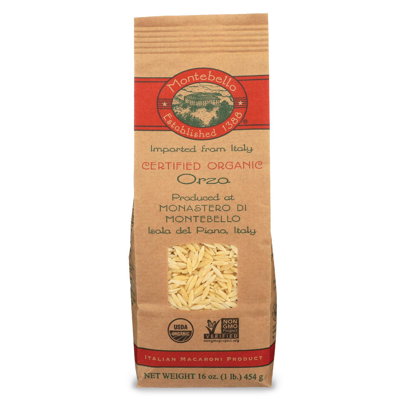 Amazon.com : Montebello Organic Orzo, 1 lb : Grocery & Gourmet Food