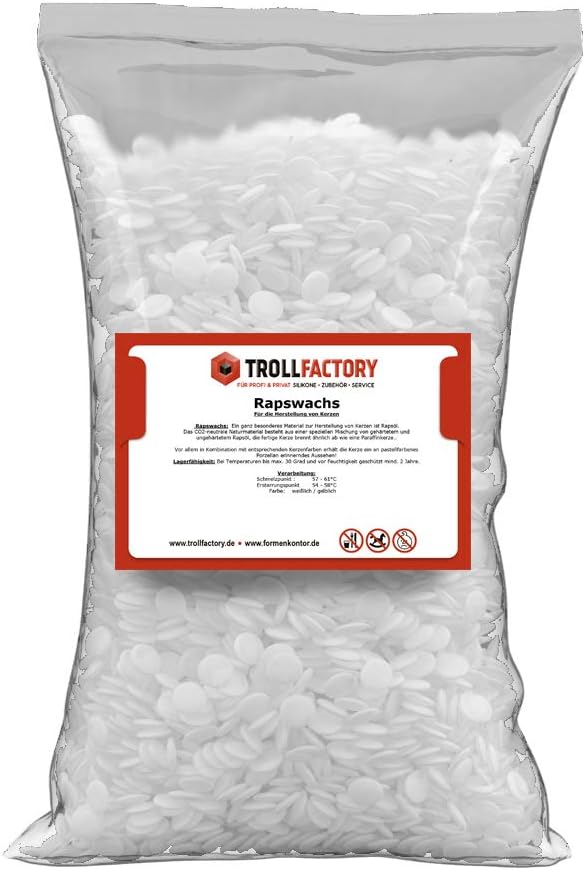 Amazon.de: TFC Troll Factory Rapswachs 1 kg Kerzenwachs vegan Kerzen ...
