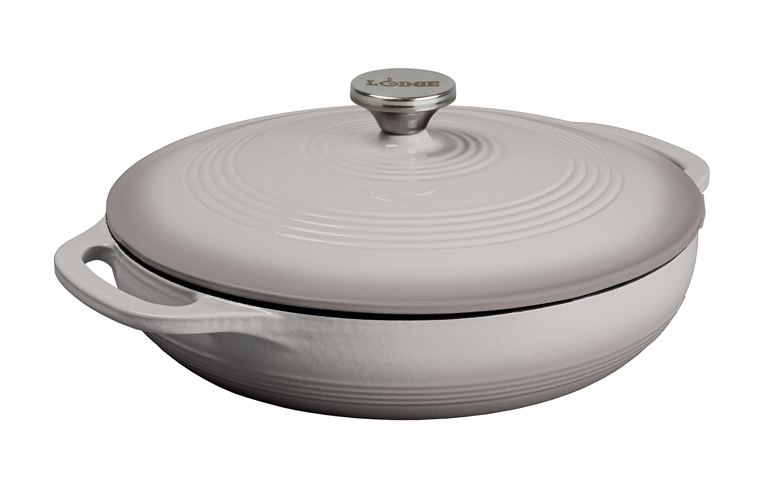 Snapklik.com : Lodge 3.6 Quart Enameled Cast Iron Covered Casserole