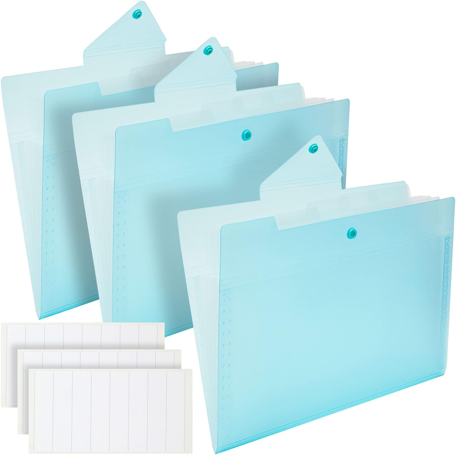 Amazon.com : Eyintlofc PU Leather A4 File Folder Document Holder with 3 ...