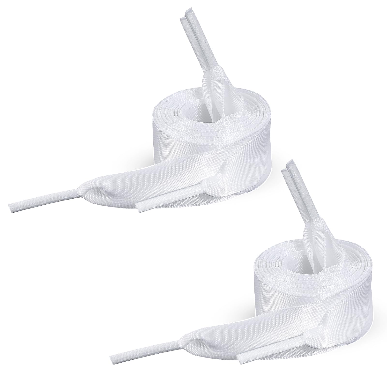 Amazon.com: Apausvcm 2 Pairs Satin Ribbon Shoelaces, 2cm Wide Flat Shoe ...