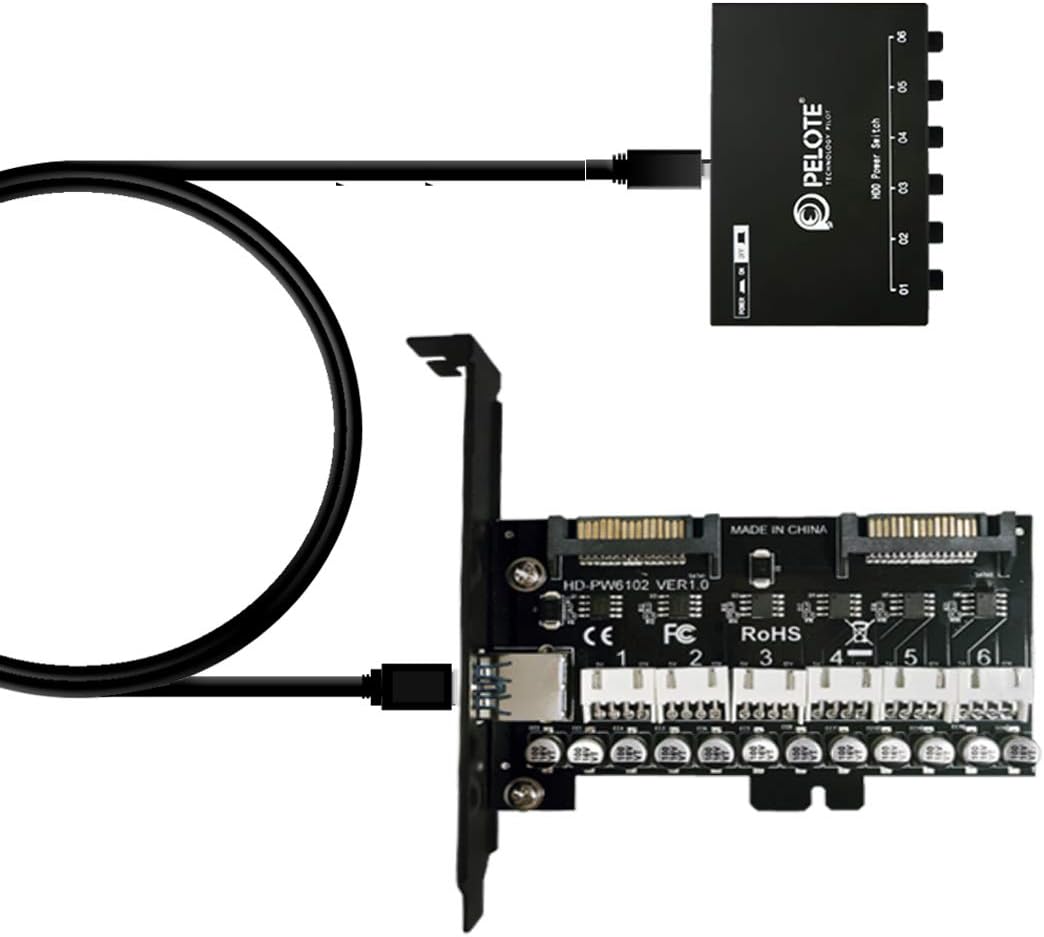 Amazon.com: SATA Device Power Switch 4 Channel SATA Hard Drive HDD ...