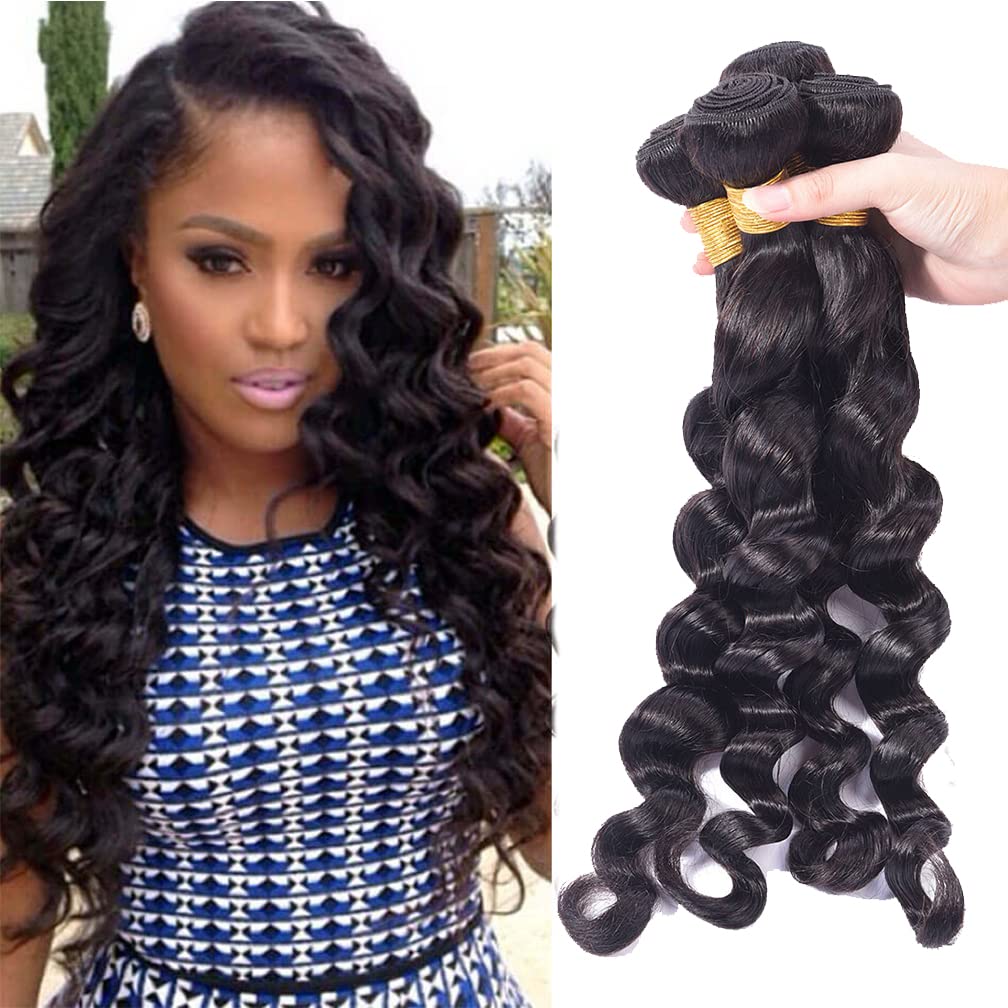 Amazon.com: Loose Deep Wave Bundles 9A Grade Unprocessed Human Hair ...