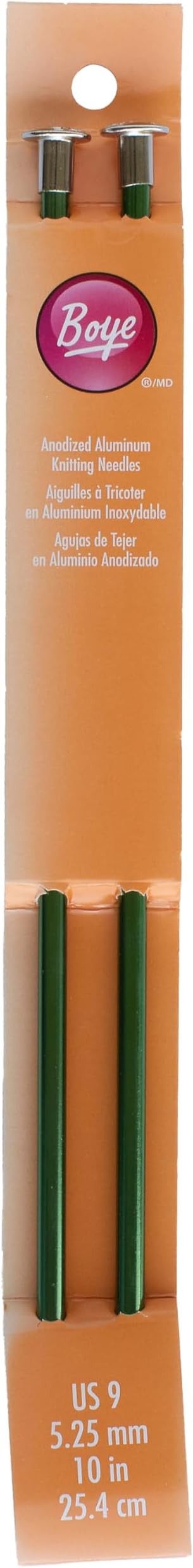 Amazon.com: Boye 3216327007M Aluminum Straight Knitting Needles Set, US ...