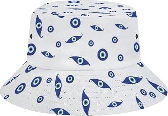 Amazon.com: Evil Eyes Bucket Hat Unisex Fisherman Hat Sun Hats Fashion ...