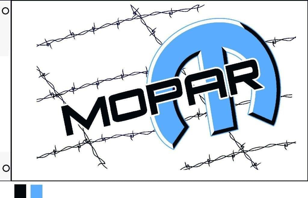 Amazon.com : Mopar Barbed Wire Flag 3' x 5' Auto Banner : Outdoor Flags ...