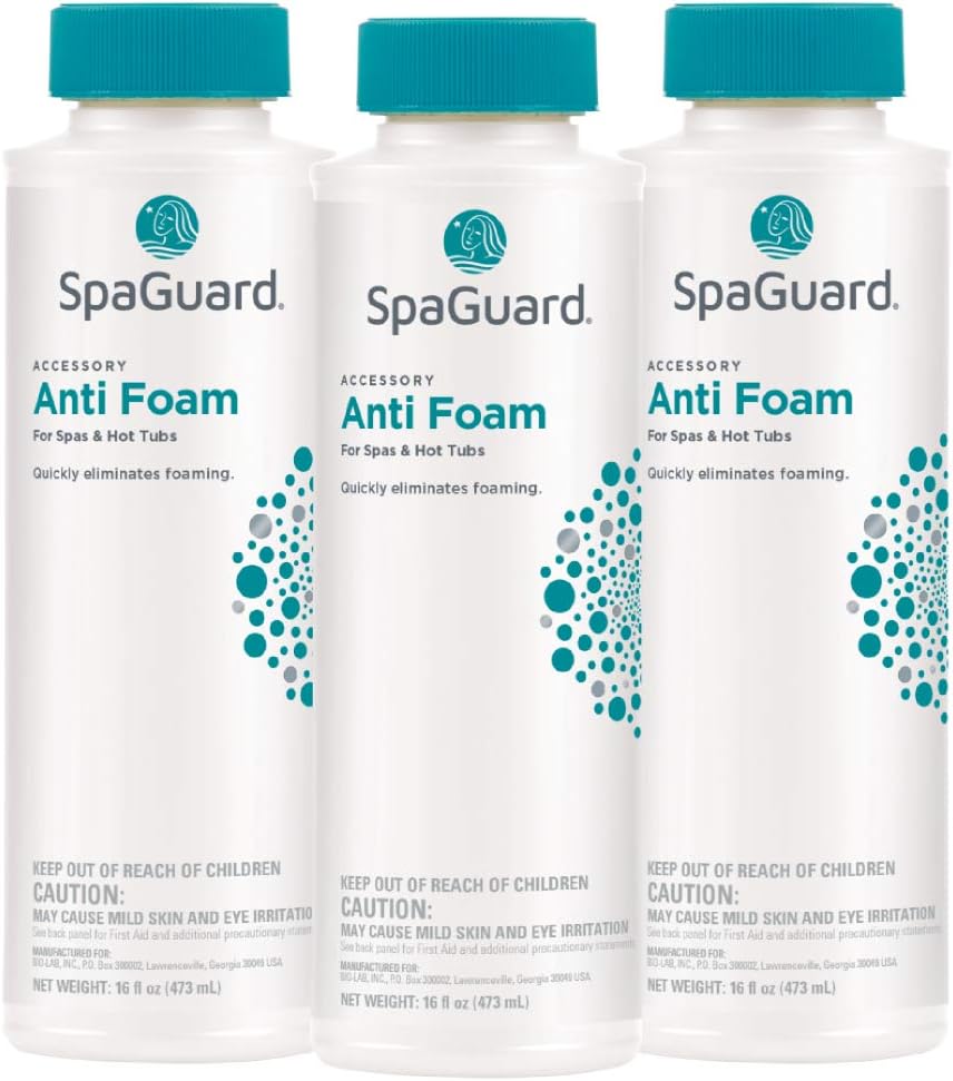 Amazon.com: SpaGuard Spa Anti-Foam for Spas & Hot Tubs, 1 pt, Pack of 3 ...