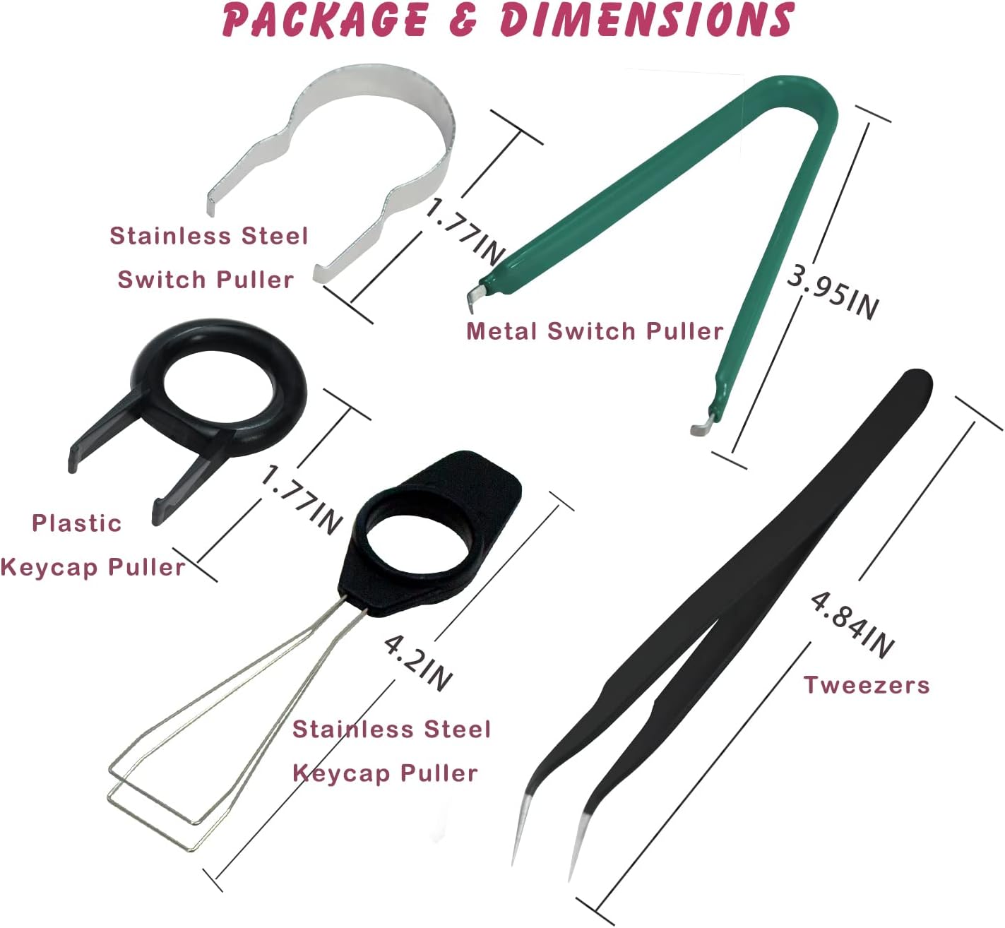 Buy POPKEEY Keycap and Switch Puller Key Cap Remover Tool Keycaps ...