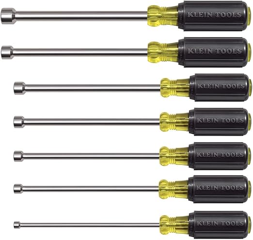 Amazon.com: Klein Tools 647M 工具組,美國製造,磁性螺母起子尺寸 3/16、1/4、5/16、11/32、3/8 ...