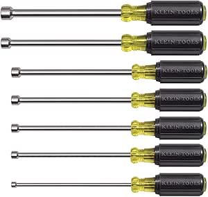 Klein Tools 647M Tool Set, Magnetic Nut Drivers Sizes 3/16, 1/4, 5/16 ...