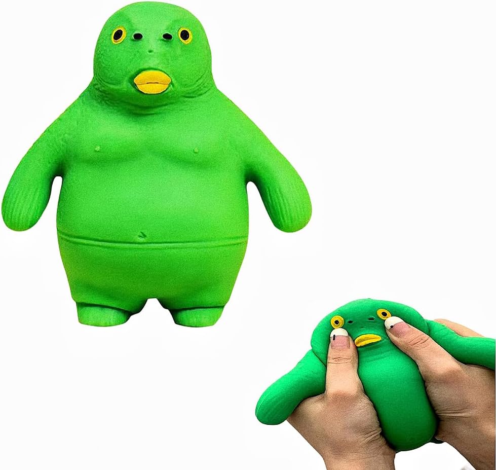 Amazon.com: JINSUPIN Green Head Fish Stretchy Toys Squishy Stress Balls ...
