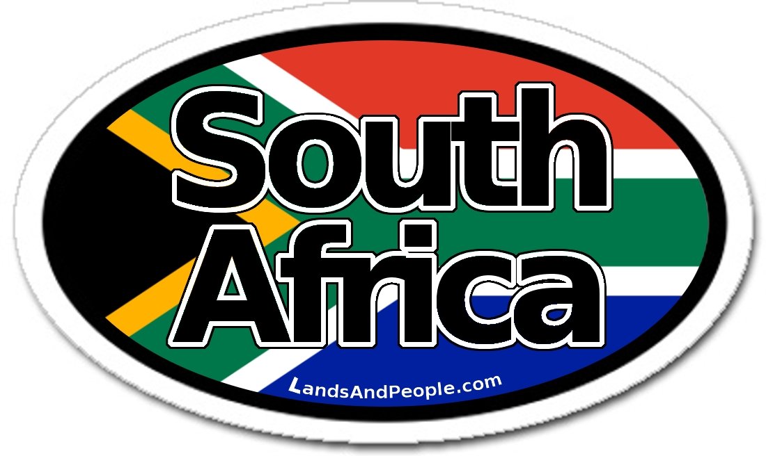 Amazon.com: South Africa and South African Flag Car Bumper Sticker ...