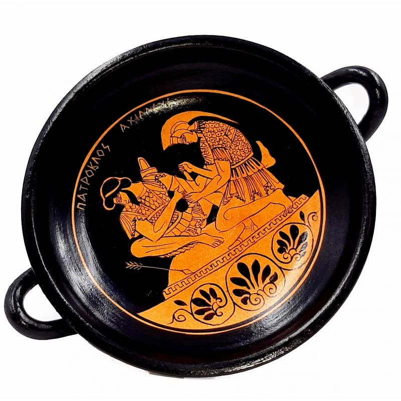 Amazon.com: Red figure Kylix,Shows Achilles with Patroclus,16cm ...