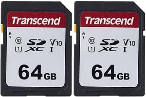 Transcend 64GB SDXC 300S Memory Card UHS- I, C10, U3, V30, 4K, Full HD ...