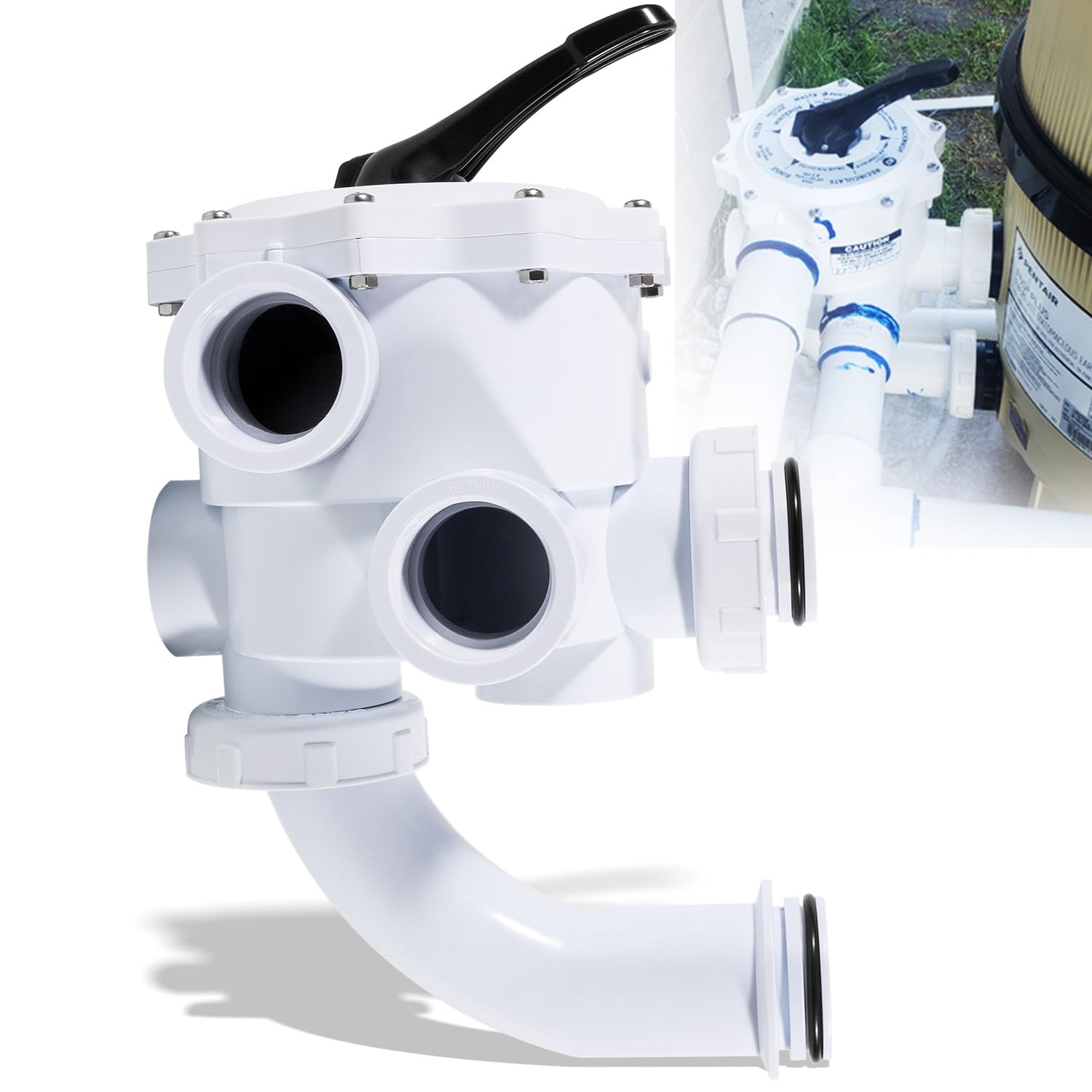 Amazon.com: sixcow 261152 2-Inch Threaded Multiport Valve for FNS, FNS ...