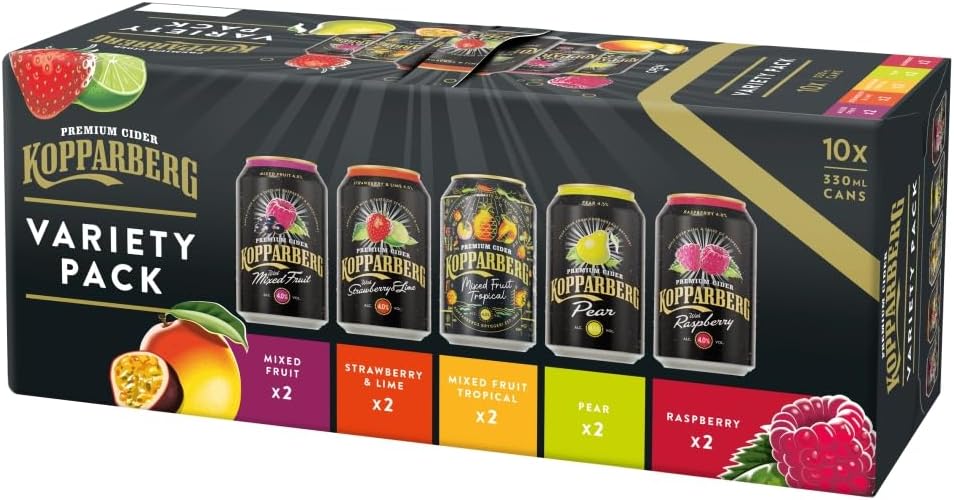 Kopparberg Fruit Cider Variety Mixed Case of 10x330ml cans : Amazon.co.uk: Grocery