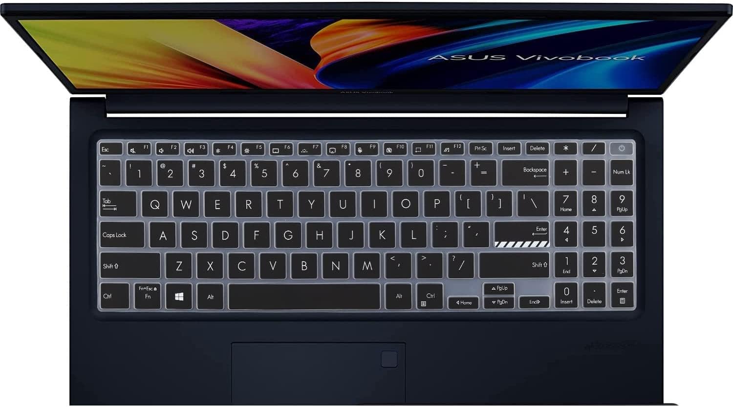 RAYA Silicone Keyboard Skin Cover for ASUS Vivobook Pro 15 OLED Laptops ...