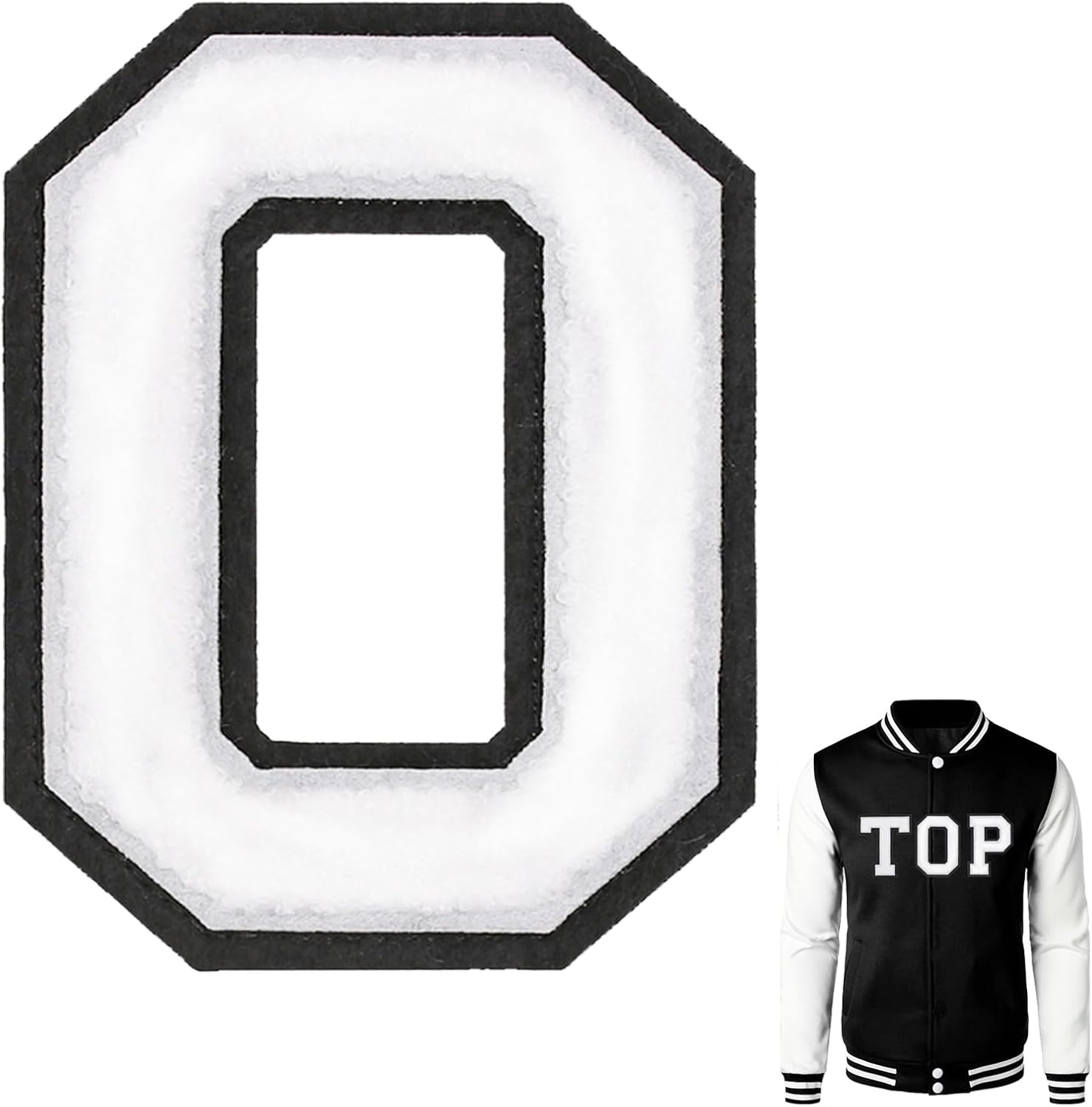 Amazon.com: SHELCUP 3 Pcs White Chenille Numbers Patches, 4.5" Iron-on ...