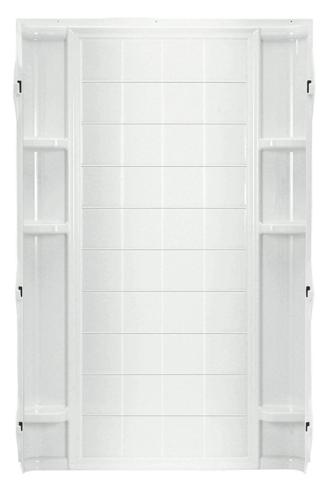 Buy White Ensemble Tile Shower Back Wall Unit Shower Walls & Surrounds ...