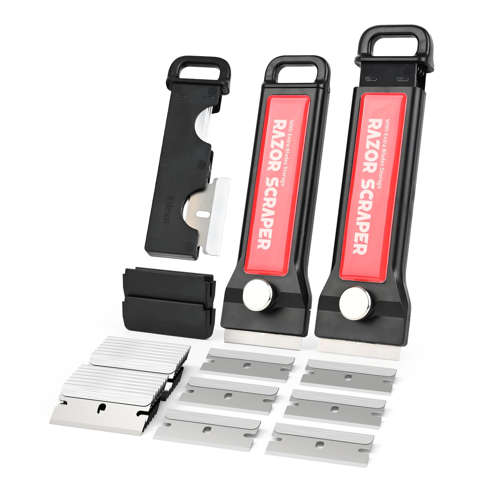 EHDIS 2PCS Razor Blade Scraper Tool with 20pcs Extra Blades, Cleaning ...